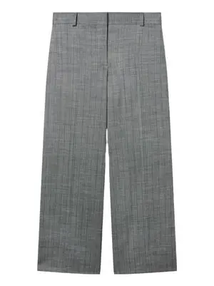 Stella McCartney Wide Leg Pinstripe Trousers - Grey