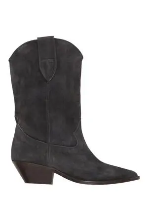 Isabel Marant Étoile Isabel Marant Pointed-Toe Calf-Length Boots With Patchwork Design Black