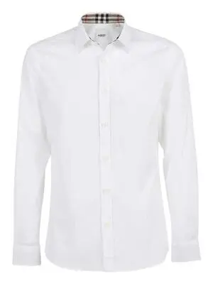 BURBERRY Haymarket Check-detail Stretch-cotton Shirt