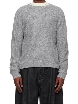 Studio Nicholson Camden Wool Blend Knit Sweater - Grey