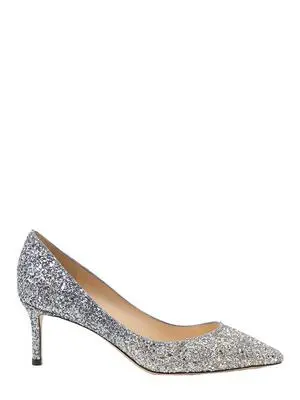 JIMMY CHOO Romy 60 Pointed Glitter Heels - Multicolor