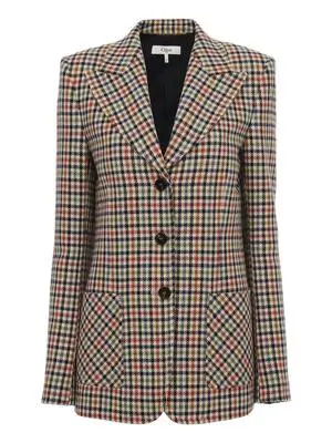 Chloé Single-breasted Checked Jacket - Polychromatic