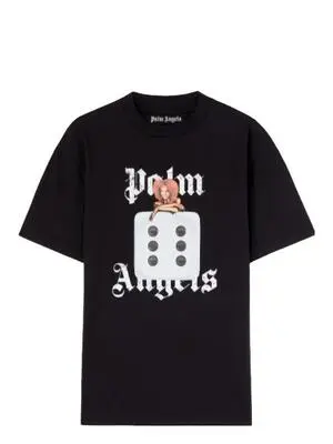 Palm Angels Holly Pin-up Drop Shoulder T-shirt - Black