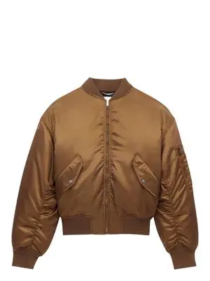 Saint Laurent Zip-up Padded Bomber Jacket - Brown