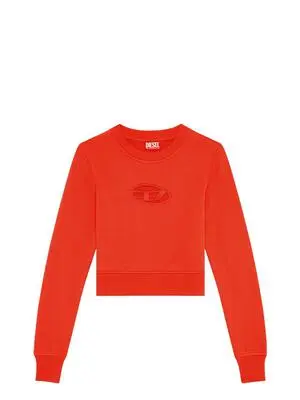 DIESEL® Diesel F-Slimmy-OD Cropped Sweatshirt Red