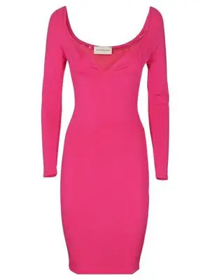 Alexandre Vauthier Fitted Mini Dress With Long Sleeves - Pink
