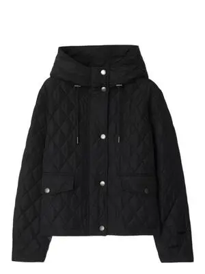 Burberry Quilted Hooded Jacket - Black
