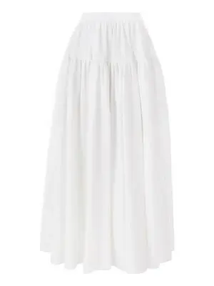 Chloé Gathered Flared Midi Skirt - No