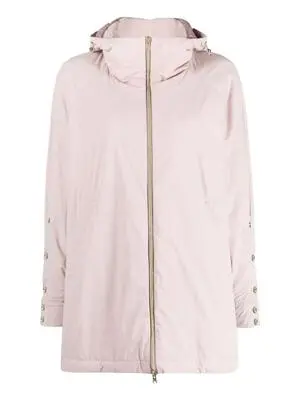 Herno Long Sleeved Zip-up Coat - Pink