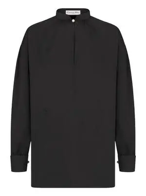 Dior Long Sleeve Blouse With Cd Signature - Black