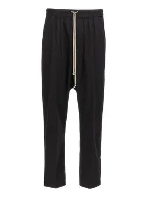 Rick Owens Drawstring Full Length Trousers - Black