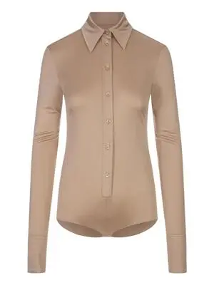 SPORTMAX Sportmax Long-Sleeve Button-Fastening Bodysuit
