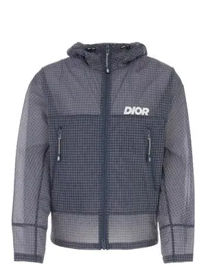 Dior Hooded Zip-up Jacket - Blue