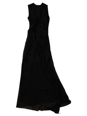 ANN DEMEULEMEESTER Sleeveless Asymmetrical Draped Maxi Dress - No