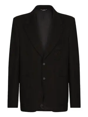 Dolce & Gabbana Dolce Gabbana Single Breasted Tailored Blazer - Black