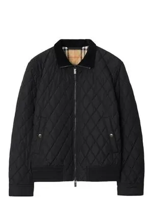 Burberry Quilted Zip-up Jacket - Black
