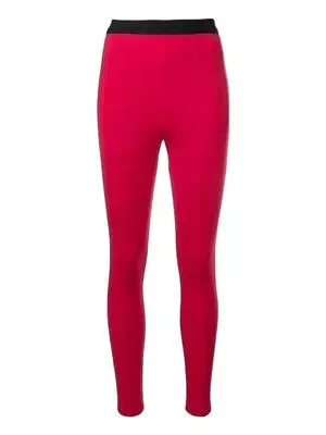 Balenciaga Logo Leggings - Red