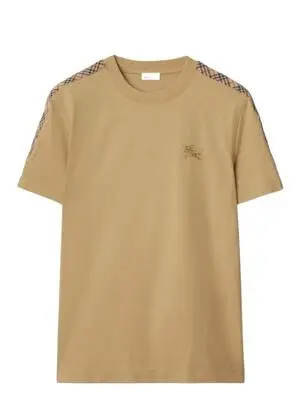 Burberry Burberry Check Trim Crewneck T-Shirt Flax