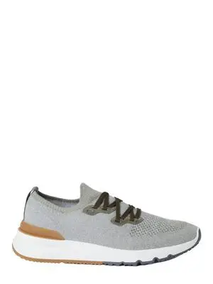 Brunello Cucinelli Knitted Low-top Sneakers - Gray