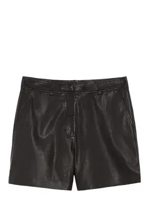 Max Mara Leather Shorts - Black