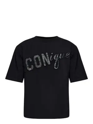 Dsquared2 Logo Patch Crewneck T-shirt - Black