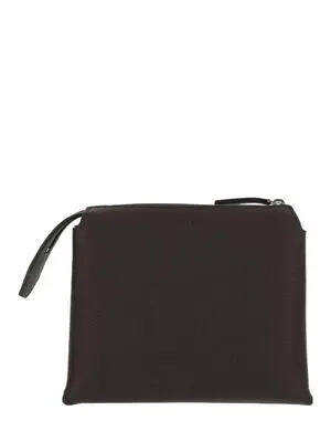 THE ROW Zipper Shoulder Bag - Dark Brown