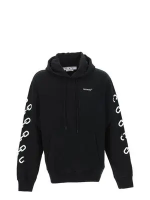 Off-White Chain Arrows Motif Hoody - Black