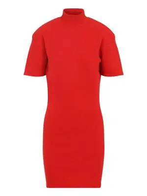 Jacquemus Jacquemus High Neck Knitted Mini Dress Red