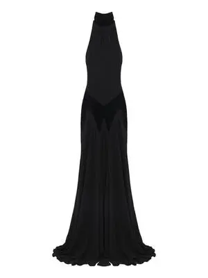 Alexander McQueen Georgette Sleeveless Evening Dress - Black