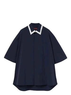 Gucci Collared Detailed Short-sleeved Shirt - Black