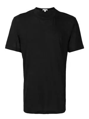 JAMES PERSE Ribbed Crewneck T-shirt - Black
