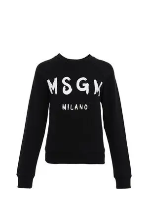 MSGM Logo Print Sweatshirt - Black