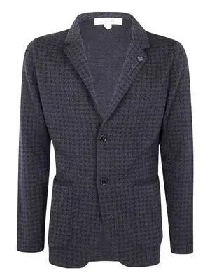 LARDINI Lardini Houndstooth Three-Button Jacket
