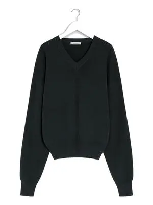 LEMAIRE V-neck Jumper - Anthracite