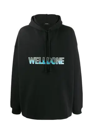 We11Done Printed Logo Hooded Sweatshirt - No