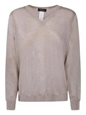 Fabiana Filippi Long Sleeve V-neck Jumper - Nude