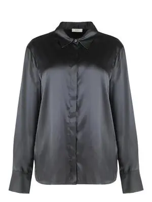 Peserico Glossy Long-sleeve Shirt - Black