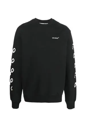 Off-White Chain Arrow Logo Crewneck Sweatshirt - Black