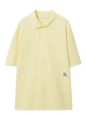 Burberry Logo Embroidered Polo Shirt - Yellow
