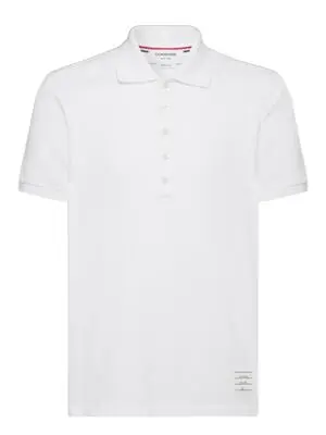 Thom Browne Thom Browne 4-Bar Short-Sleeved Polo Shirt White