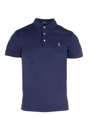 Polo Ralph Lauren Logo Embroidered Short-sleeved Polo Shirt - Black