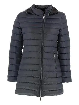 Emporio Armani Quilted Down Jacket With Hood - Black