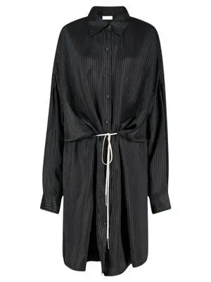 DRIES VAN NOTEN Dries Van Noten Long Sleeve Shirt Dress With Pinstripe Detail