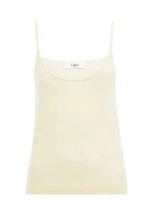 Chloé Spaghetti Strap Tank Top - Light Yellow