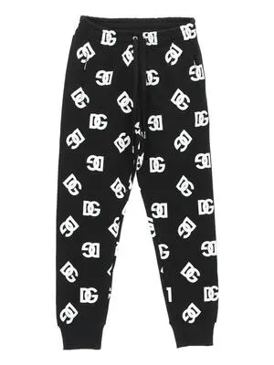 Dolce & Gabbana All-over Logo-print Track Pants - Black