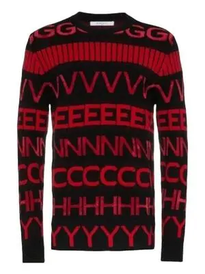 Givenchy Alphabetical Jacquard Sweater - Black