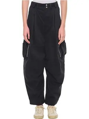 MORDECAI Cargo Pants With Side Pockets And Ankle Straps - Black