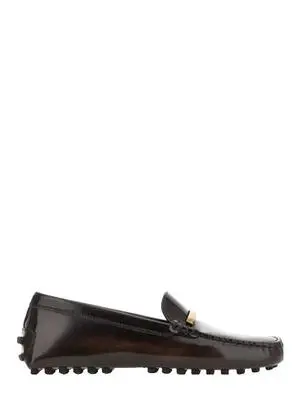 TOD'S Gommino Driving Loafers With Horsebit Detail - Brown