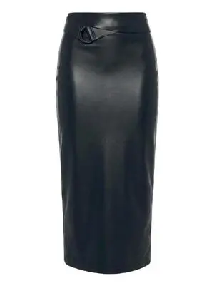 Norma Kamali Straight Midi Skirt - Black