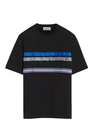 LANVIN Striped Crewneck T-shirt - Black